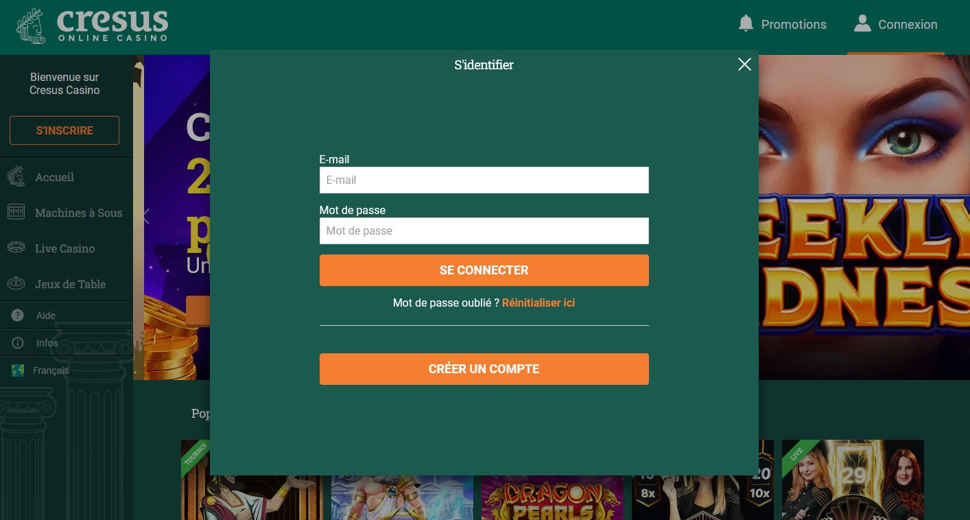 Avis Cresus Casino - Inscription, Ludothèque & Bonus